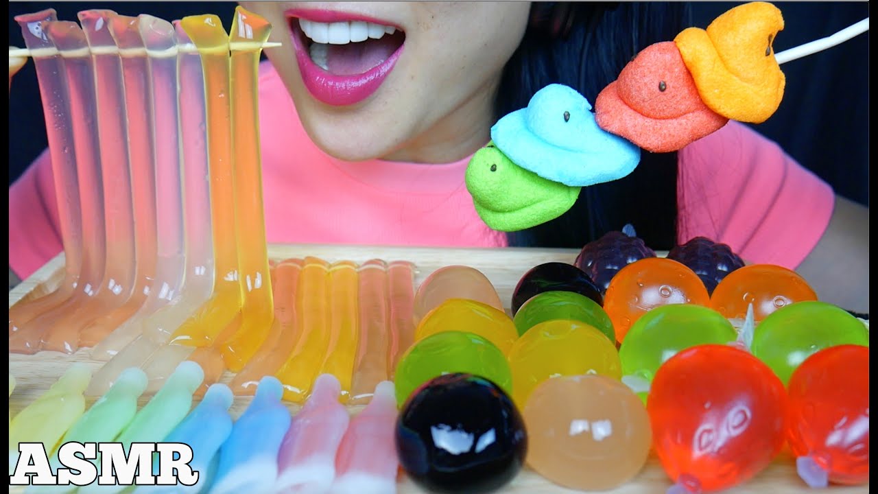 ASMR KYOHO GRAPES TikTok NOODLE JELLO NIK-L-NIPS WAX BOTTLE (EATING ...