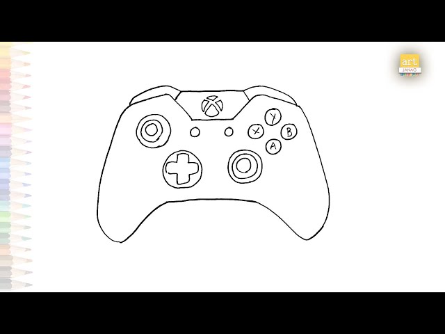 Xbox One Controller Sketch Coloring Page