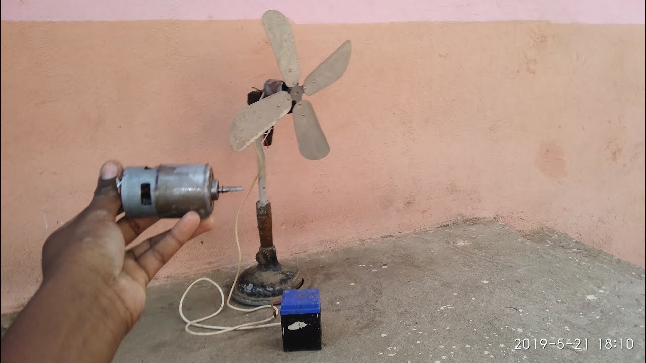 how to make fan using 775 DC motor - YouTube
