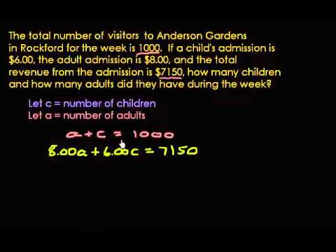 Word Problem using the Addition and Substitution Method - YouTube