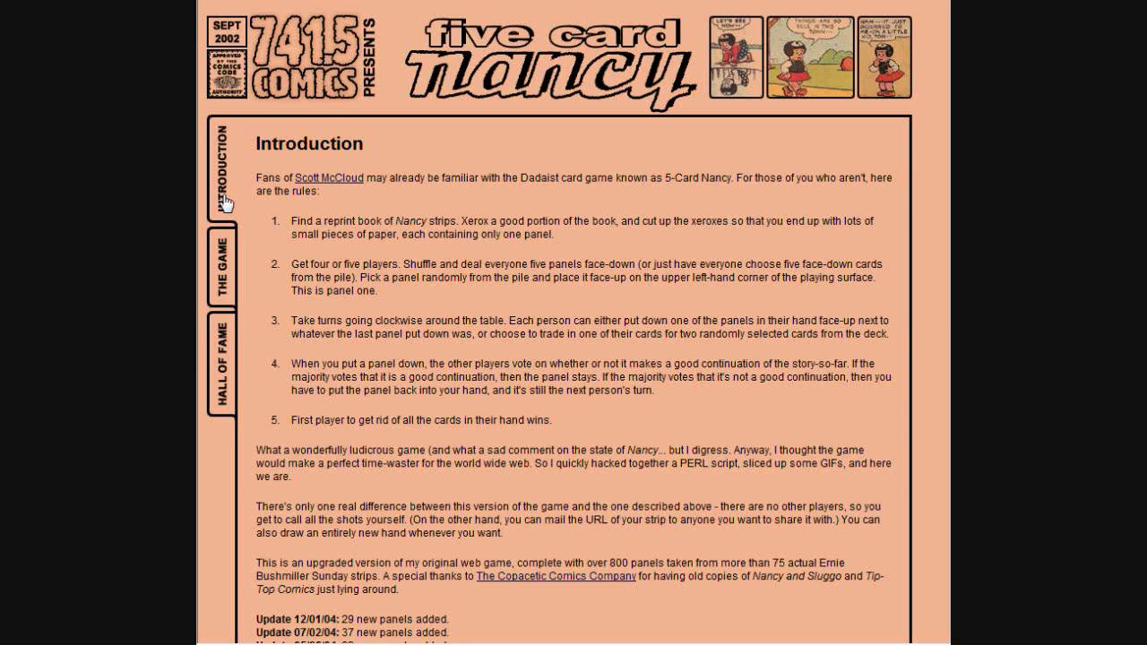 five card nancy is DADA GAME - YouTube