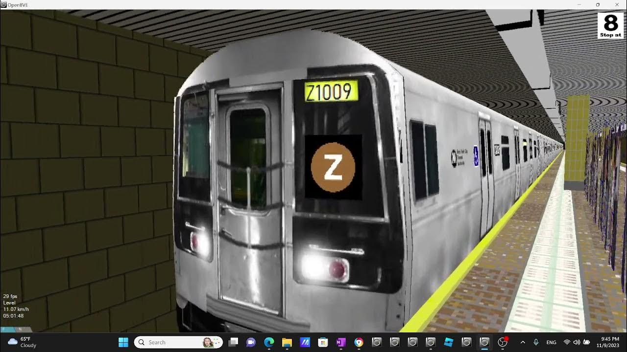 Openbve Pr88 R110B Z Train Arriving & Departing at Jamaica Center - YouTube