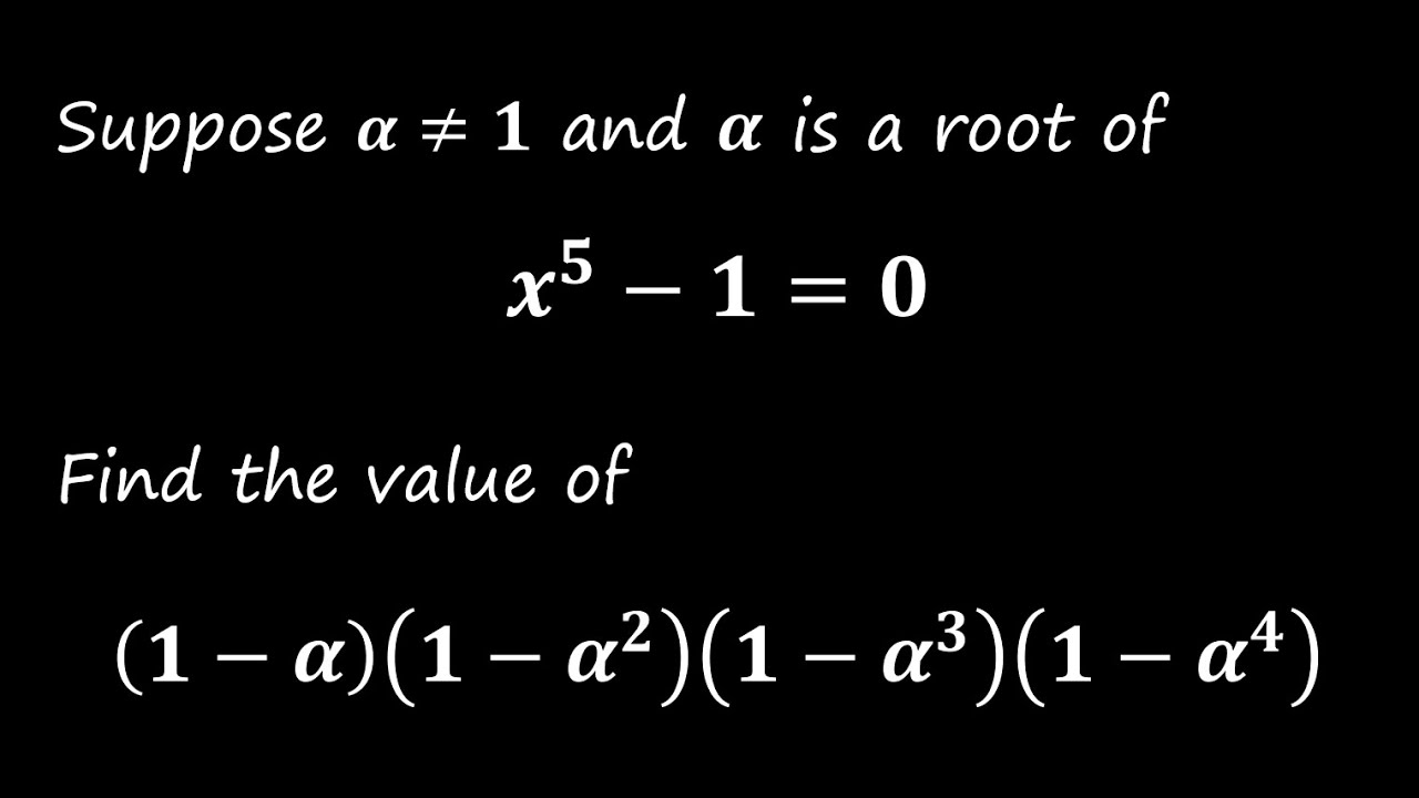An interesting trick to solve problem in roots of unity - YouTube