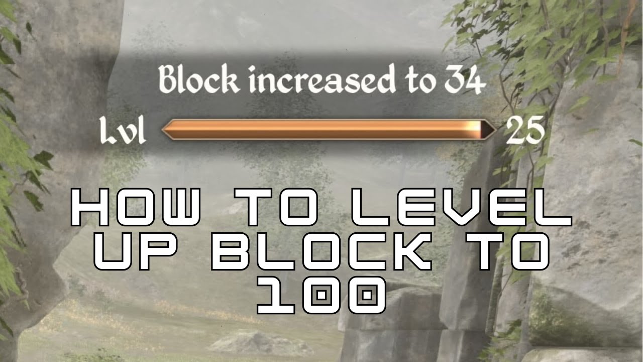 How to level up block to 100 in oblivion - YouTube