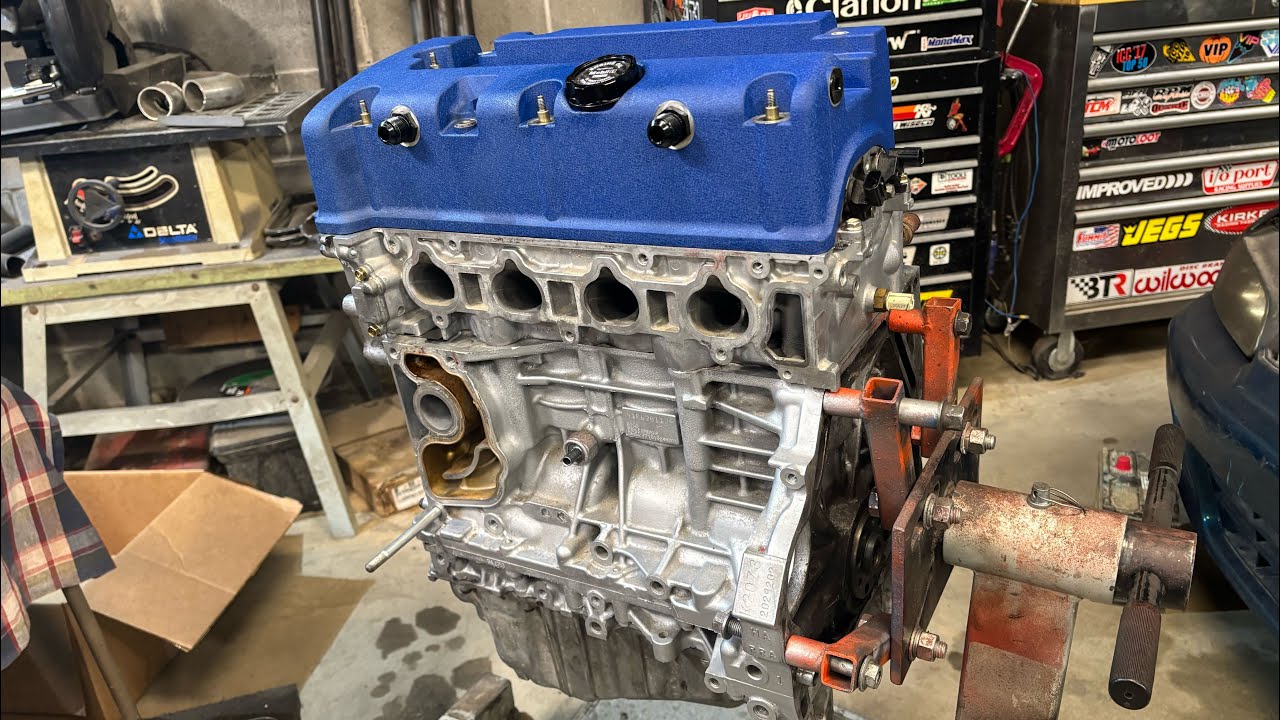 New Engine Assembly. K20 Swapped Ek Hatch Build Episode 9 - YouTube