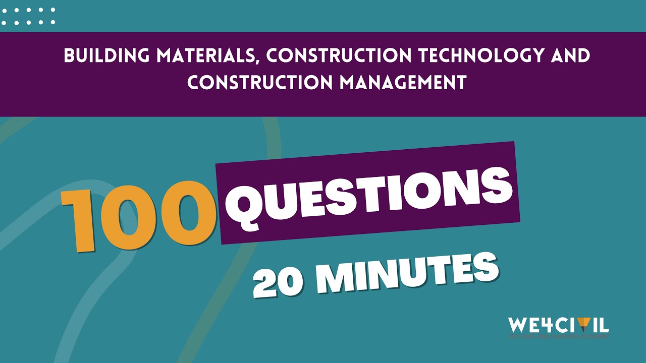 Building materials, Construction Technology and Construction management ...