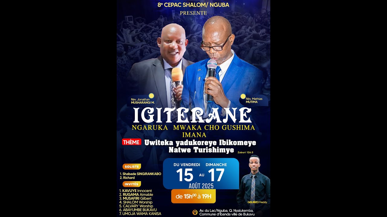 LIVE_CEPAC SHALOM\\ GITERANE NGARUKA MWAKA CYO GUSHIMA IMANA UMUNSI WA ...