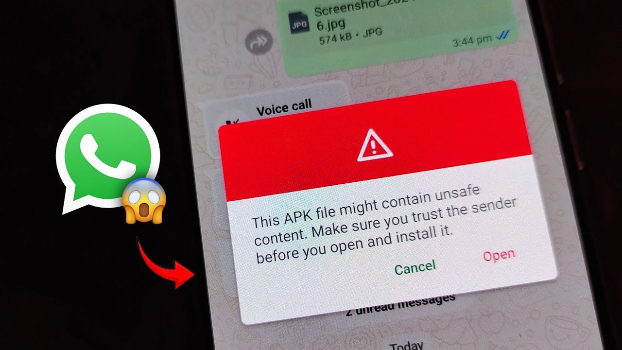 Whatsapp This APK File Might Contain Unsafe Content Make Sure You Trust ...