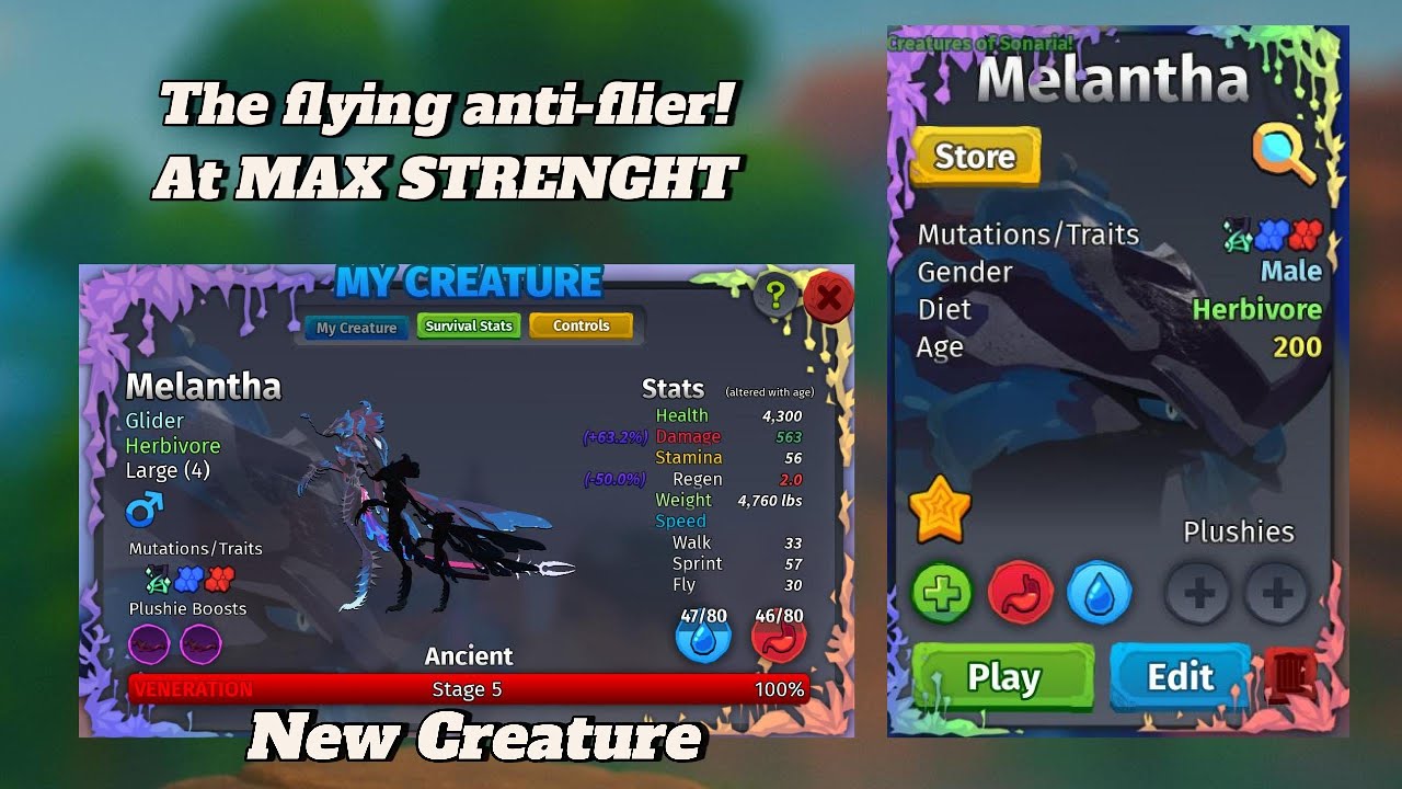 Kosing Melantha the "FLYING TERRISTRIAL!" Ven 5 Creatures of Sonaria ...