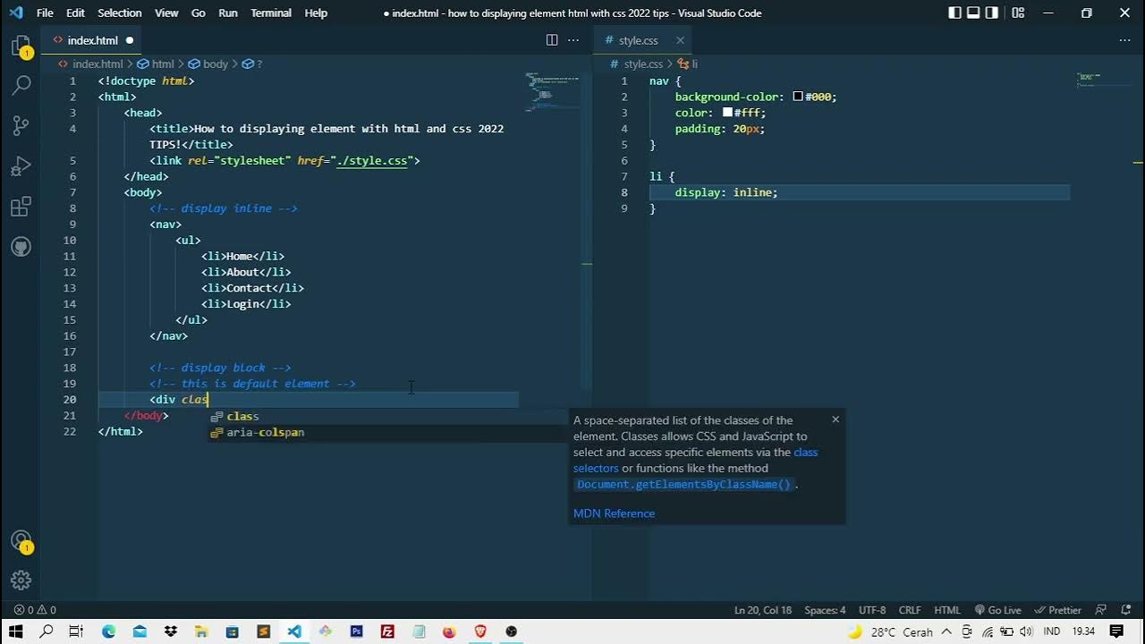 How To Displaying Elements HTML With CSS 2022 TIPS! - YouTube