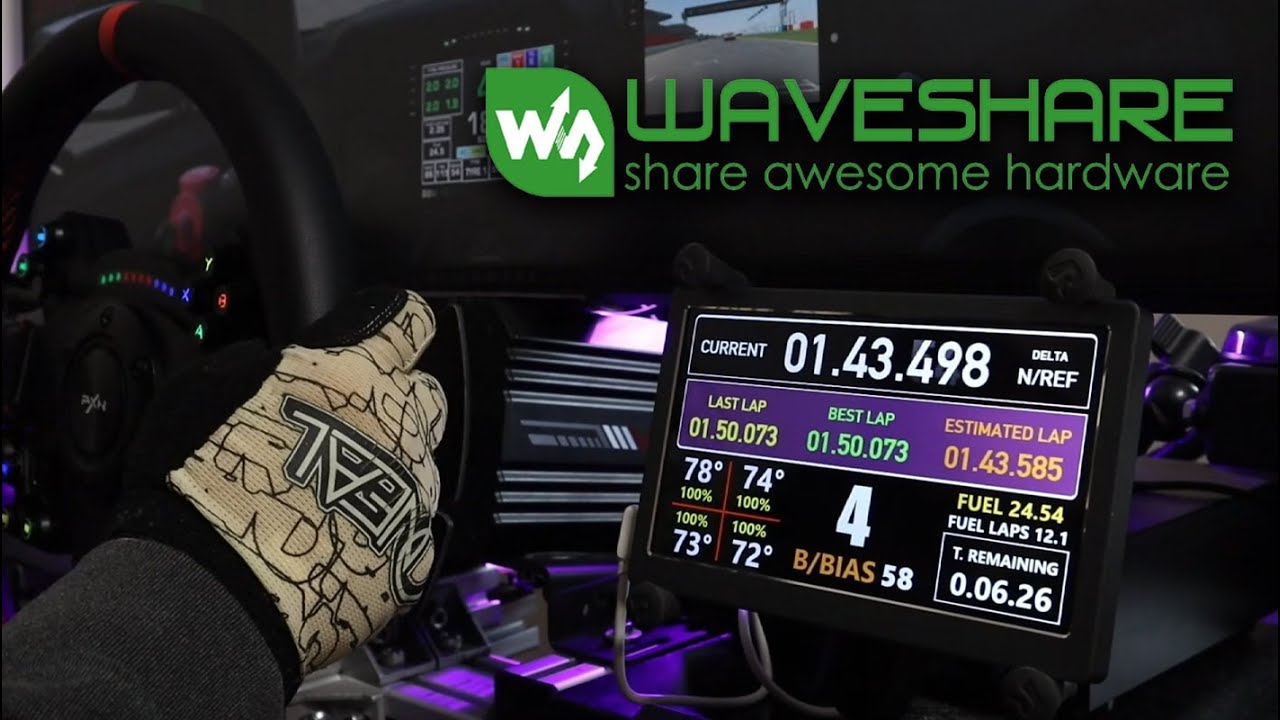An ideal BUDGET SimHub Dashboard Display! WAVESHARE USB Monitor. - YouTube