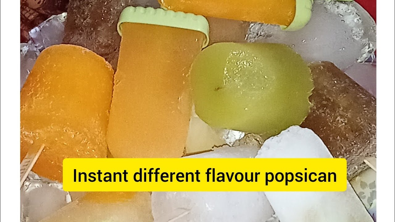 Different flavour instant quick simple cheap popsicle recipe|| popsicle ...