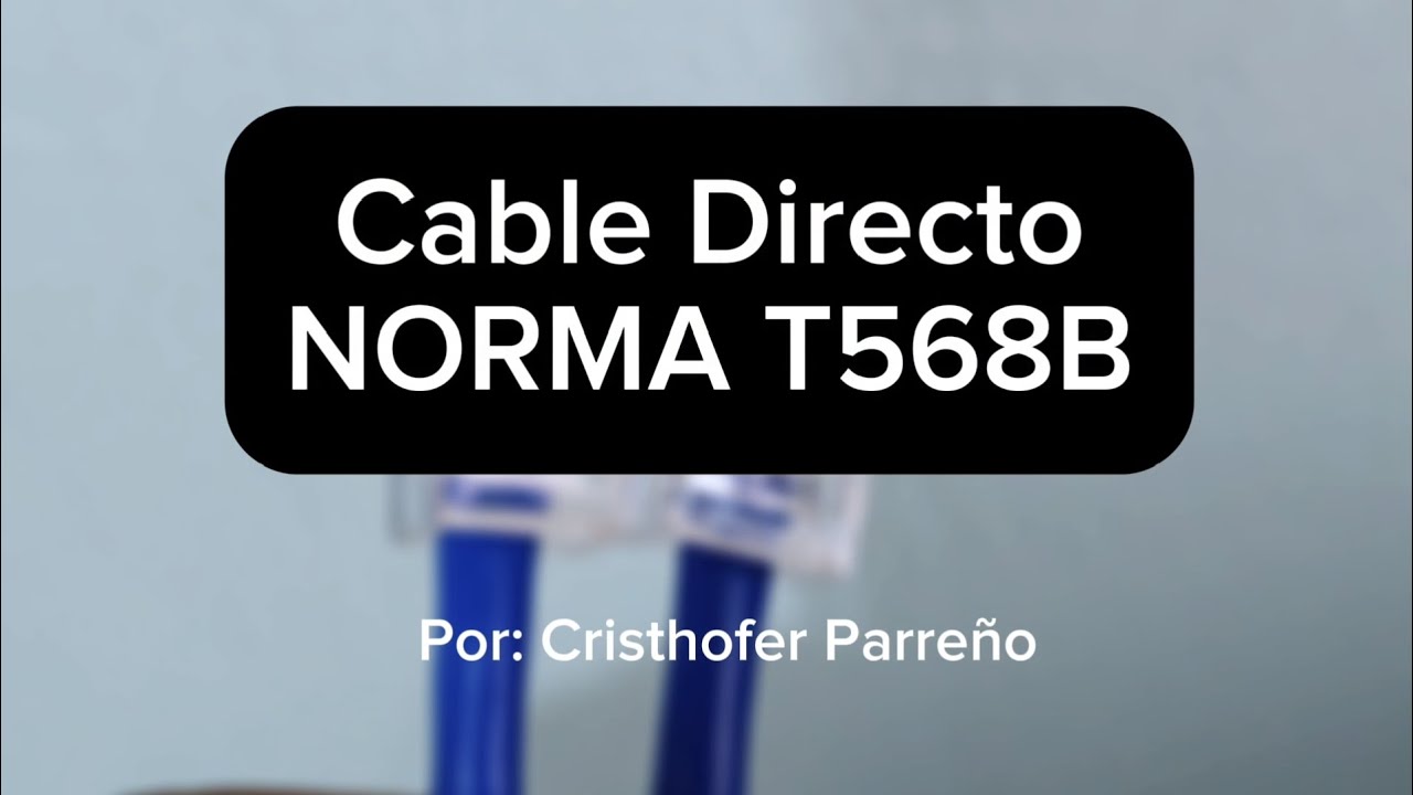 Cable de RED [directo] con norma T568B | ISTPET - Primer Nivel ...