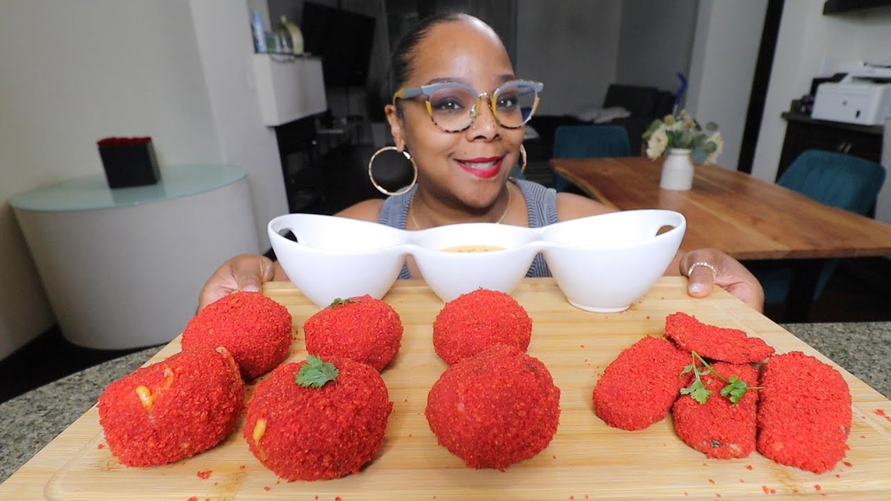 FLAMING HOT CHEETOS FRIED CHEESY DIRTY RICE BALLS FOR BIG BACKS ONLY ...