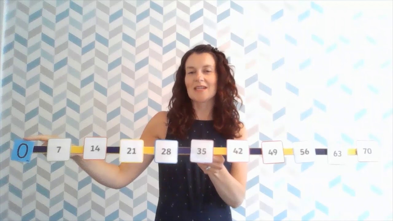 Counting in 7s with digit cards - YouTube