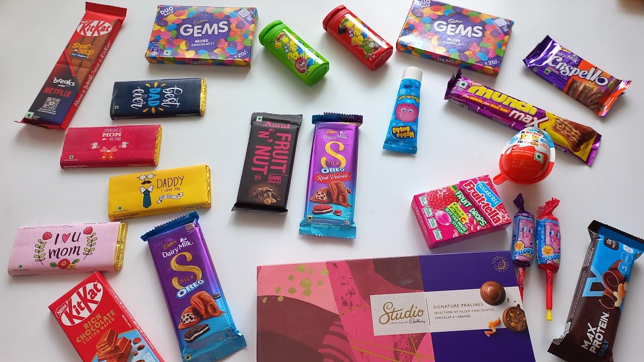 100 of chocolates, surprise toys, chocolate opening video, lots of ...