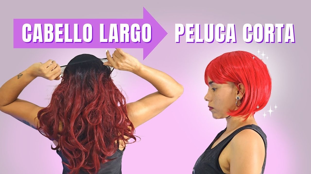 💁‍♀️Truco para ponerse una peluca corta cuando tienes el cabello largo ...