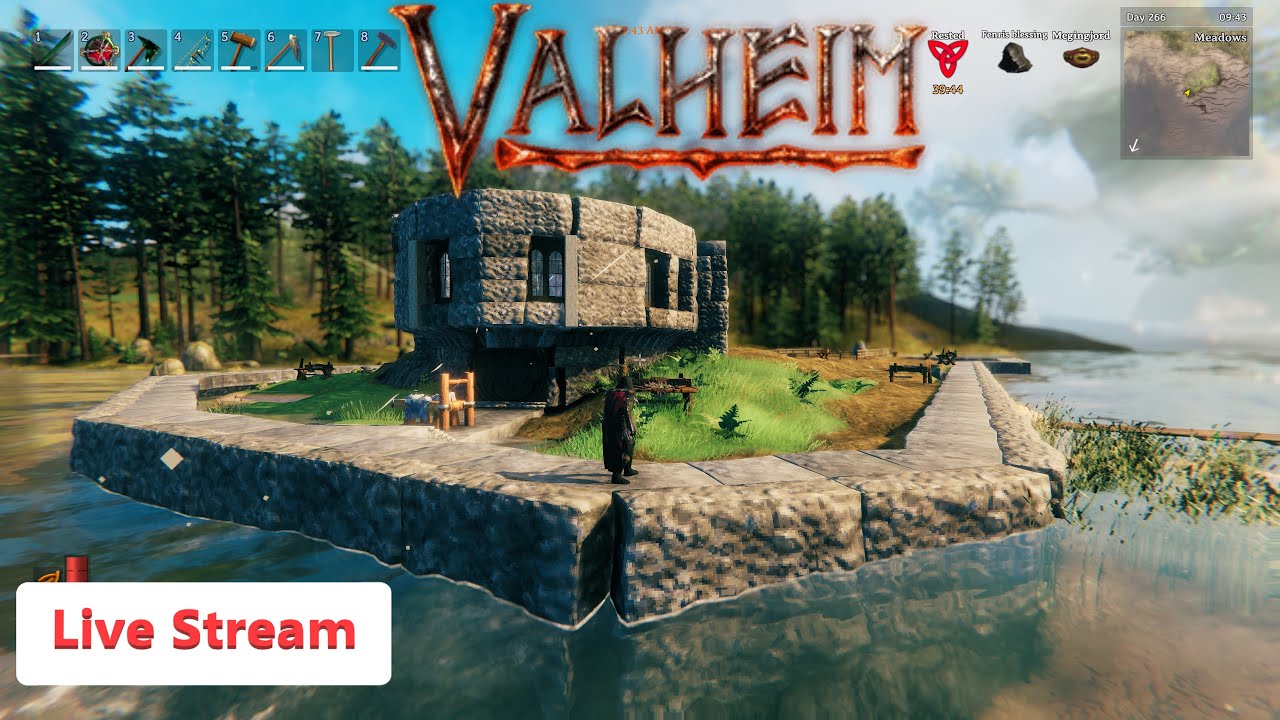 Valheim - Modded Multiplayer Server build time 2 - Live Stream - YouTube