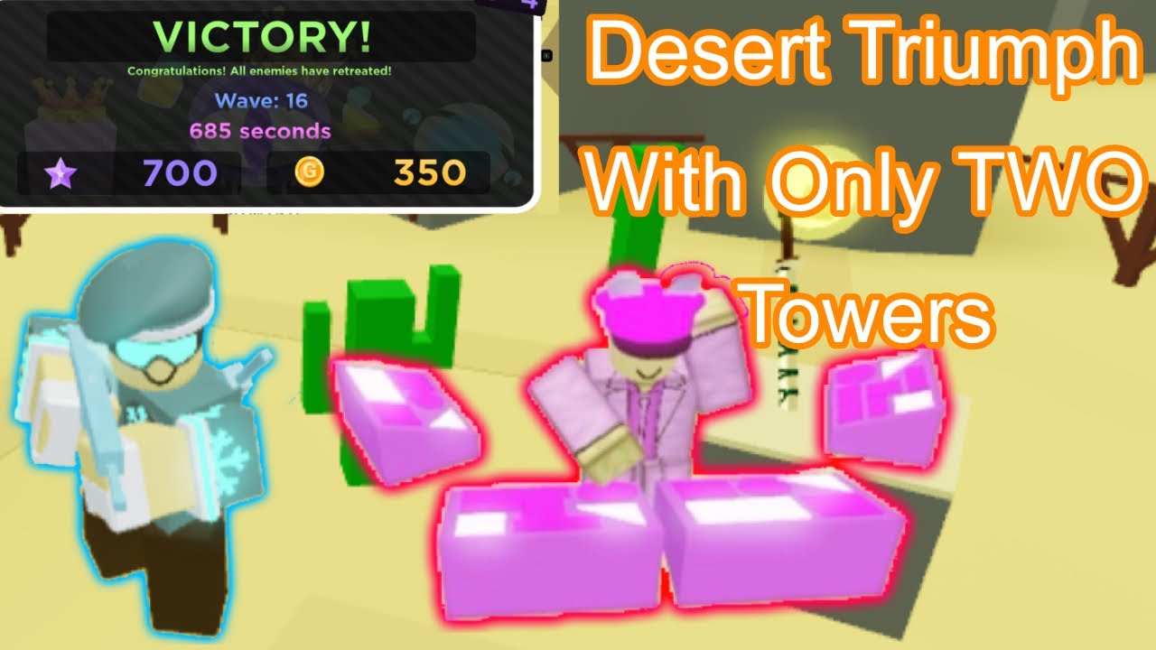 How To Beat Desert With Only TWO Towers - Geometry Defense - YouTube