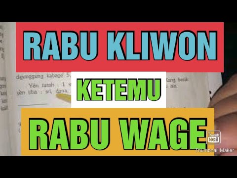 WETON JODOH RABU KLIWON DAN RABU WAGE - YouTube