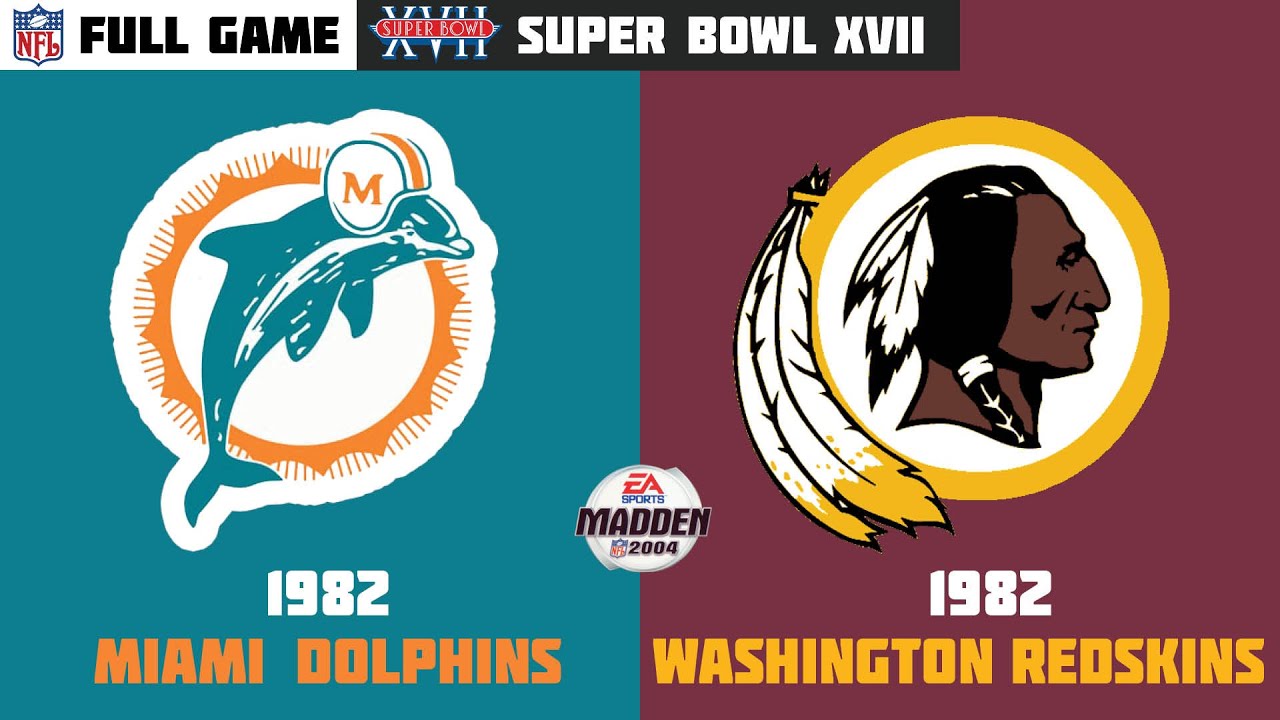 Madden NFL 2004 Historic Teams - 1982 Miami Dolphins vs 1982 Washington ...