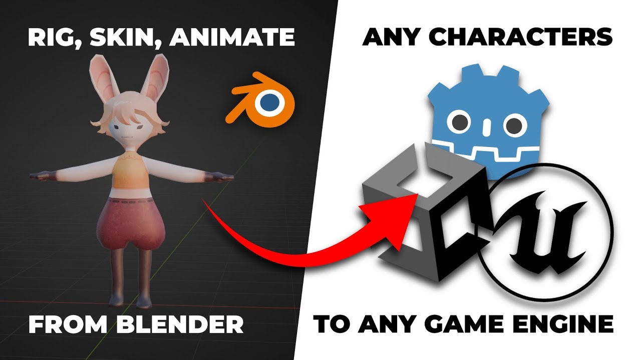 My process to RIG, SKIN, ANIMATE from Blender to any game engines - YouTube