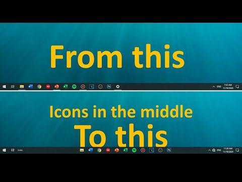 How to put taskbar in the middle - YouTube