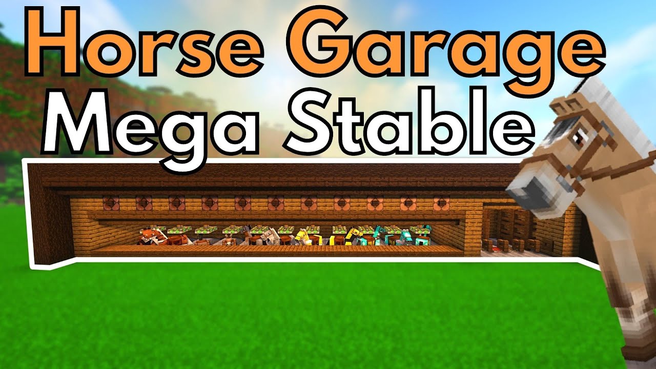 Minecraft | Tutorial | Mega Horse Barn | Garage | Java & Bedrock ...