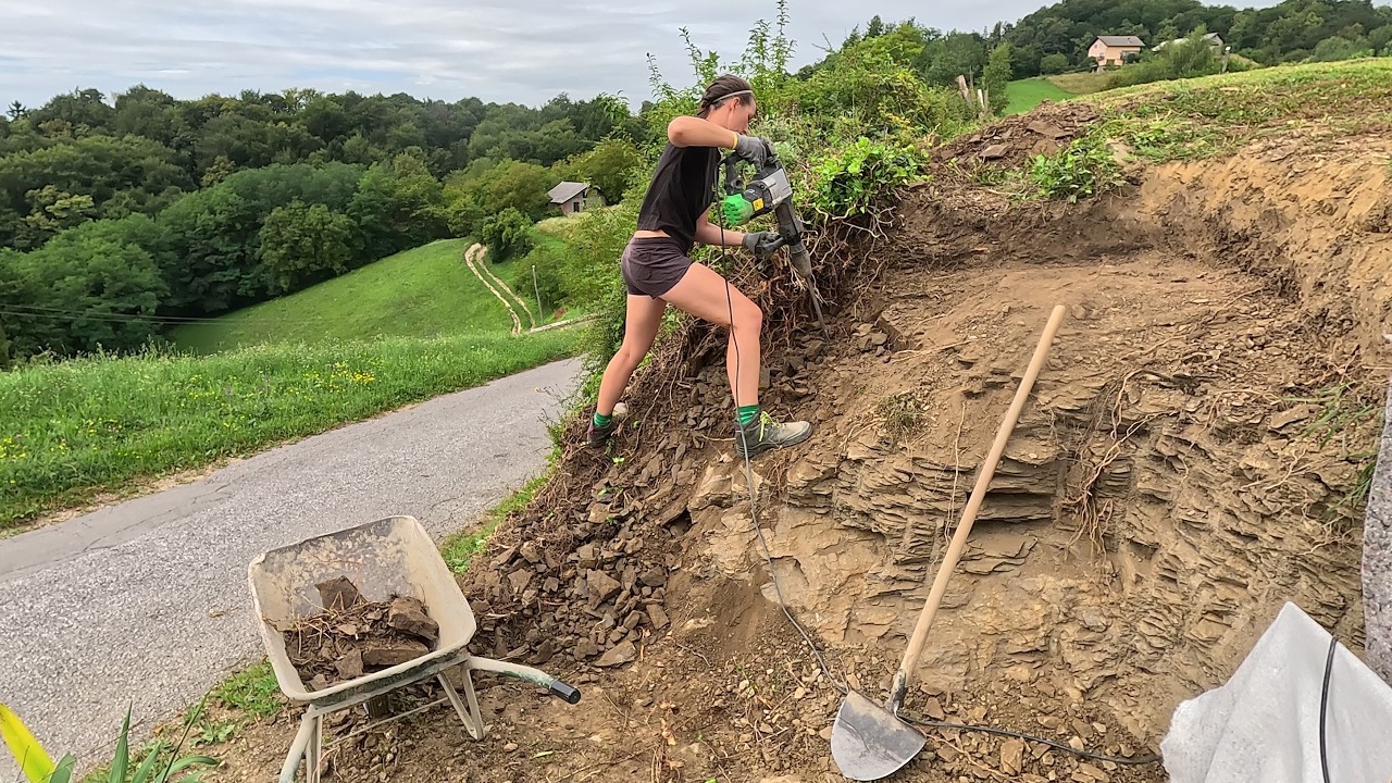 DIGGING into Hard Ground on my Property for further Projects - YouTube