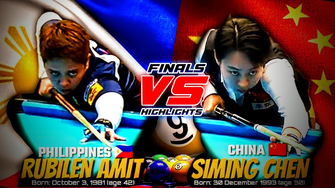RUBELIN AMIT VS. SIMING CHEN, WOMEN'S 9-BALL OPEN FINAL MATCH ...