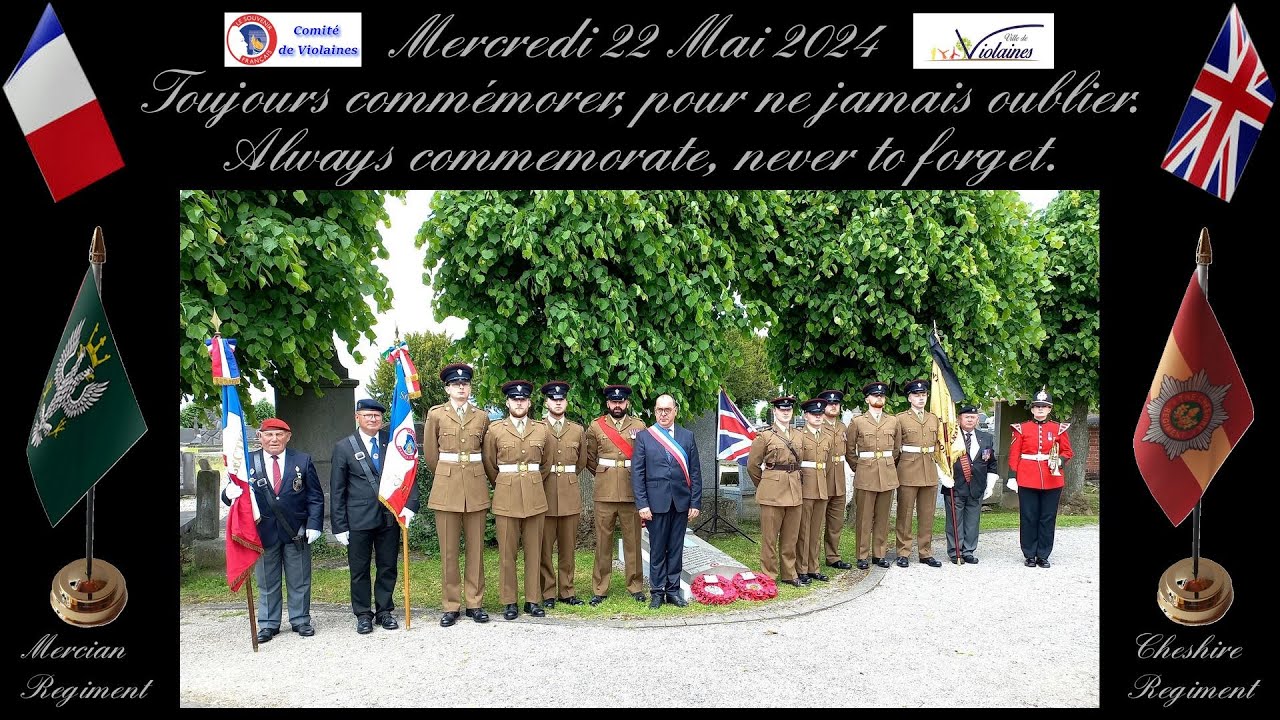 Mercredi 22 Mai 2024 : Le Mercian Regiment rend hommage. - YouTube
