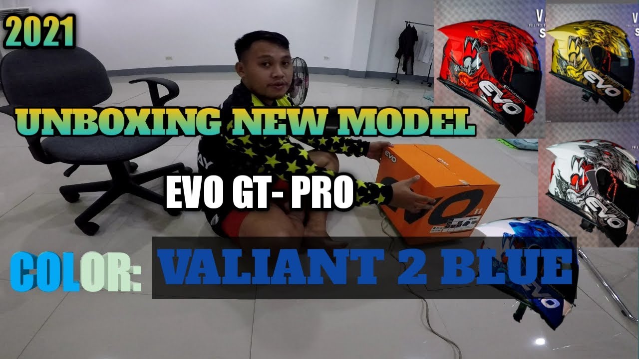 NEW EVO HELMET GT-PRO VALIANT UNBOXING/ kingz motovlog - YouTube