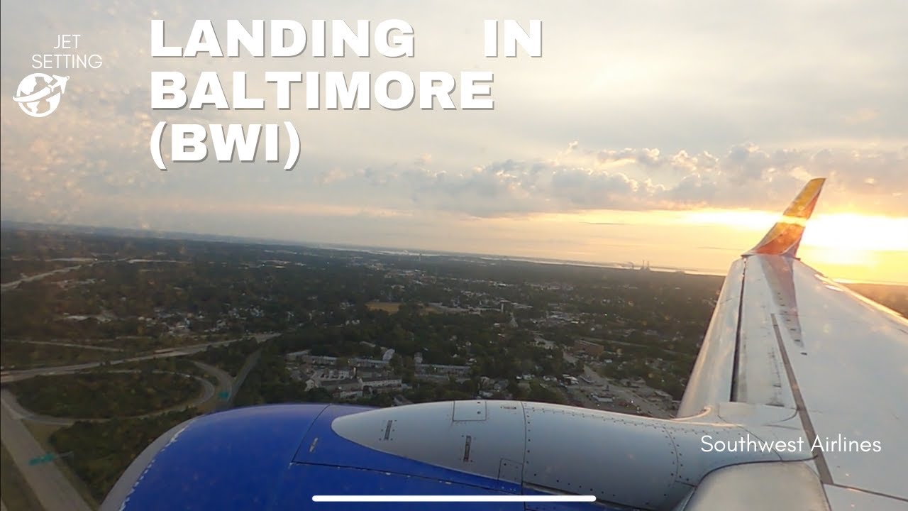 Southwest Airlines Early Morning Gradual descent into BWI Baltimore ...