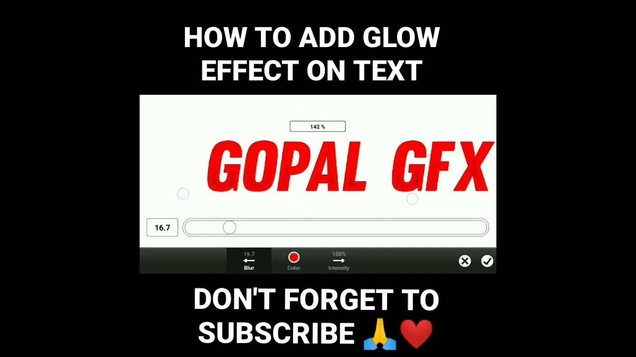 HOW TO ADD GLOW EFFECT ON TEXT ON ANDROID IN PSCC - YouTube