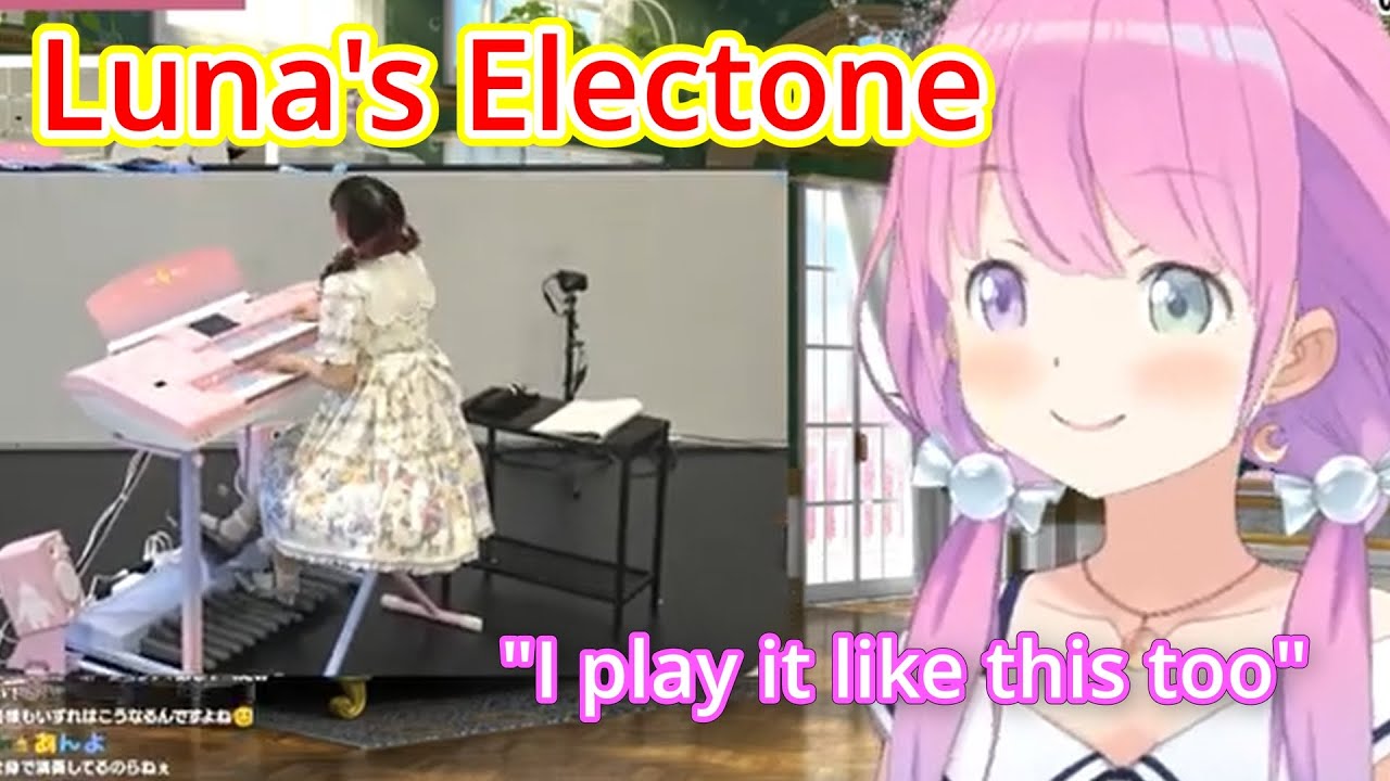 Luna looks happy to be able to introduce a professional electone ...