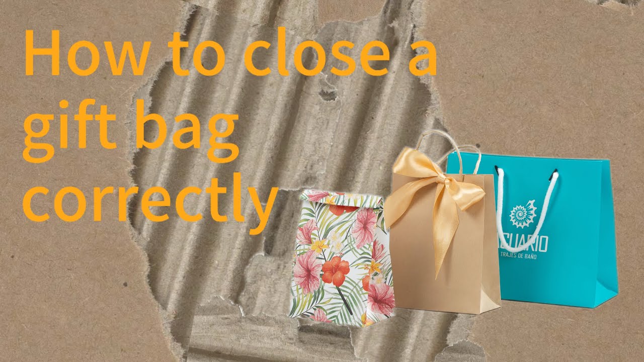 How To Close A Gift Bag Correctly 💼 | Packaging Manufacturer #diy # ...