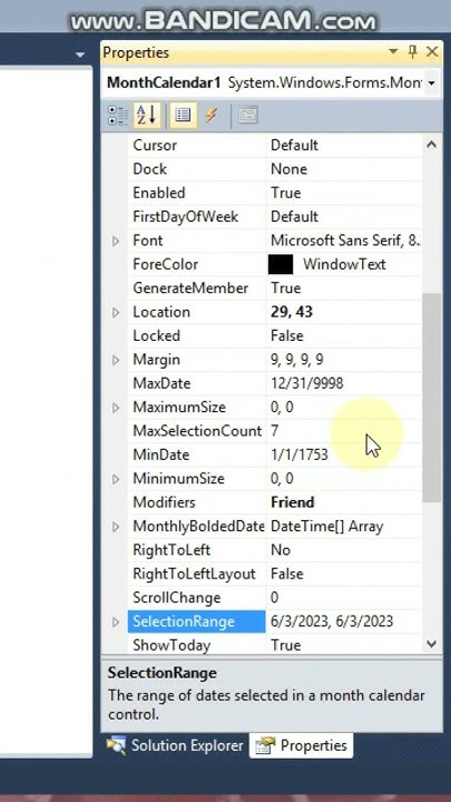 How to change the first day of the week in MonthCalendar in VB.Net - YouTube