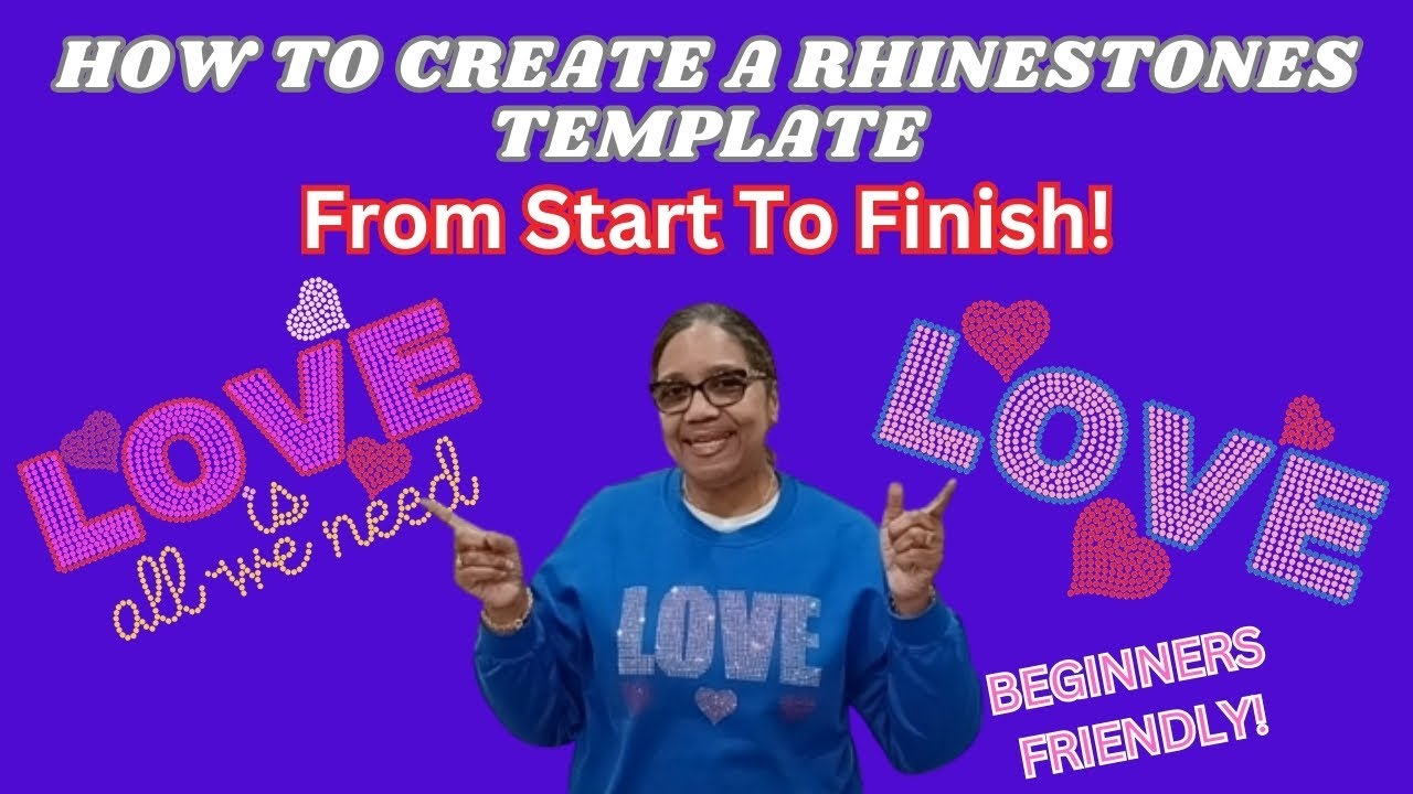 How To Create A Rhinestones Template | From Start To Finish | Beginners ...
