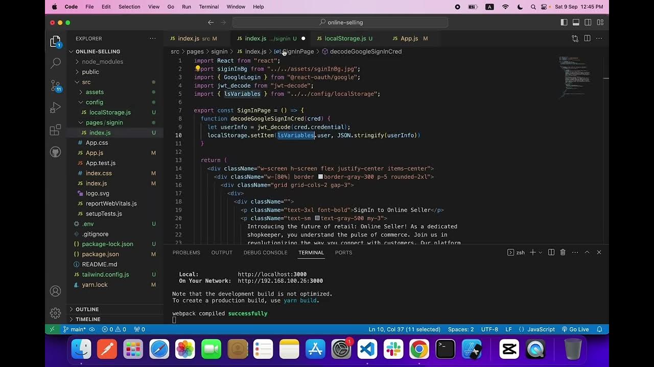 ReactJS UseState, UseEffect | How to store and get data local storage | React Router | Part 4 ...