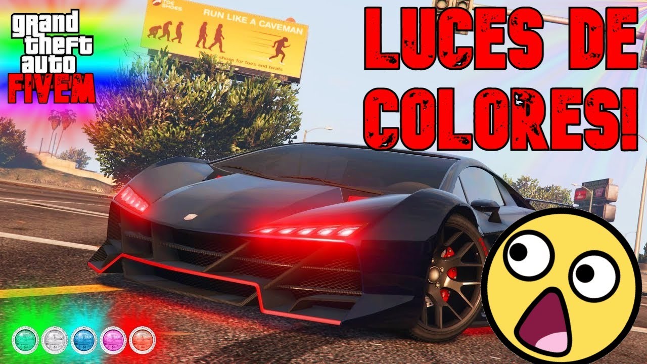 😱 GTA V | FIVEM | HEADLIGHTS COLORS | BOMBILLAS DE COLOR PARA TU COCHE ...