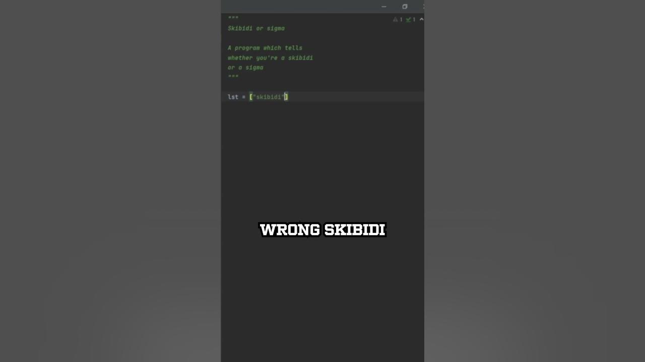 Python - Sigma or Skibidi? #sigma #skibiditoilet #skibidi #python #programming #coding # ...
