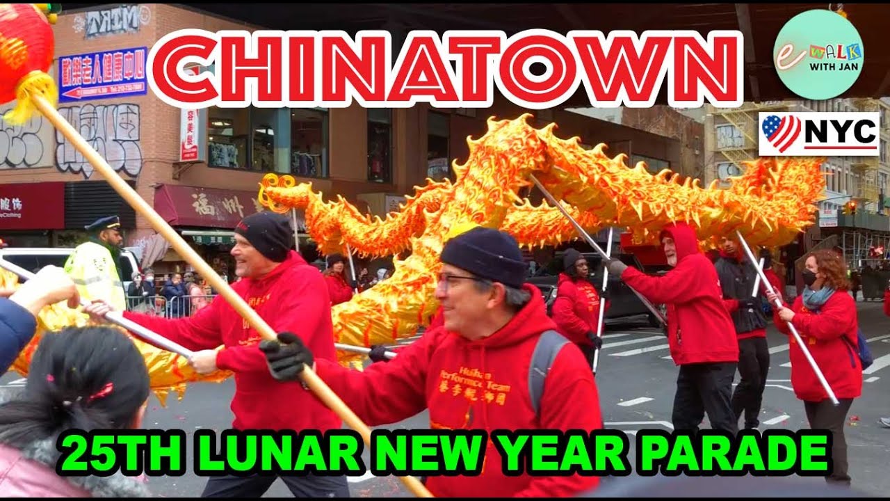 💖 NYC Walk [HD]: 25th Chinatown Lunar New Year Parade & Festival w ...
