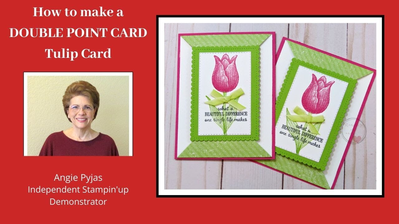How to make a Double Point Card - Tulip Card - YouTube