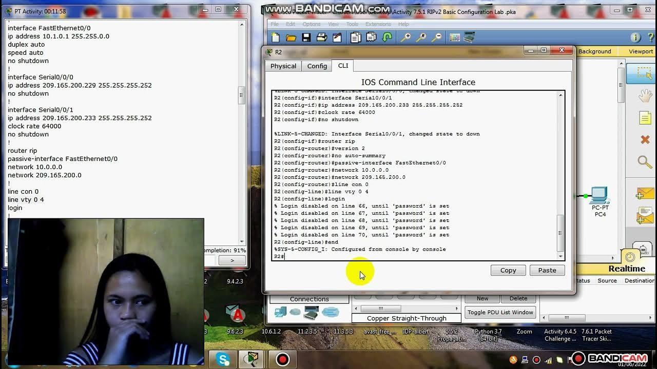 7 5 1 RIPv2 Basic Configuration Lab - YouTube