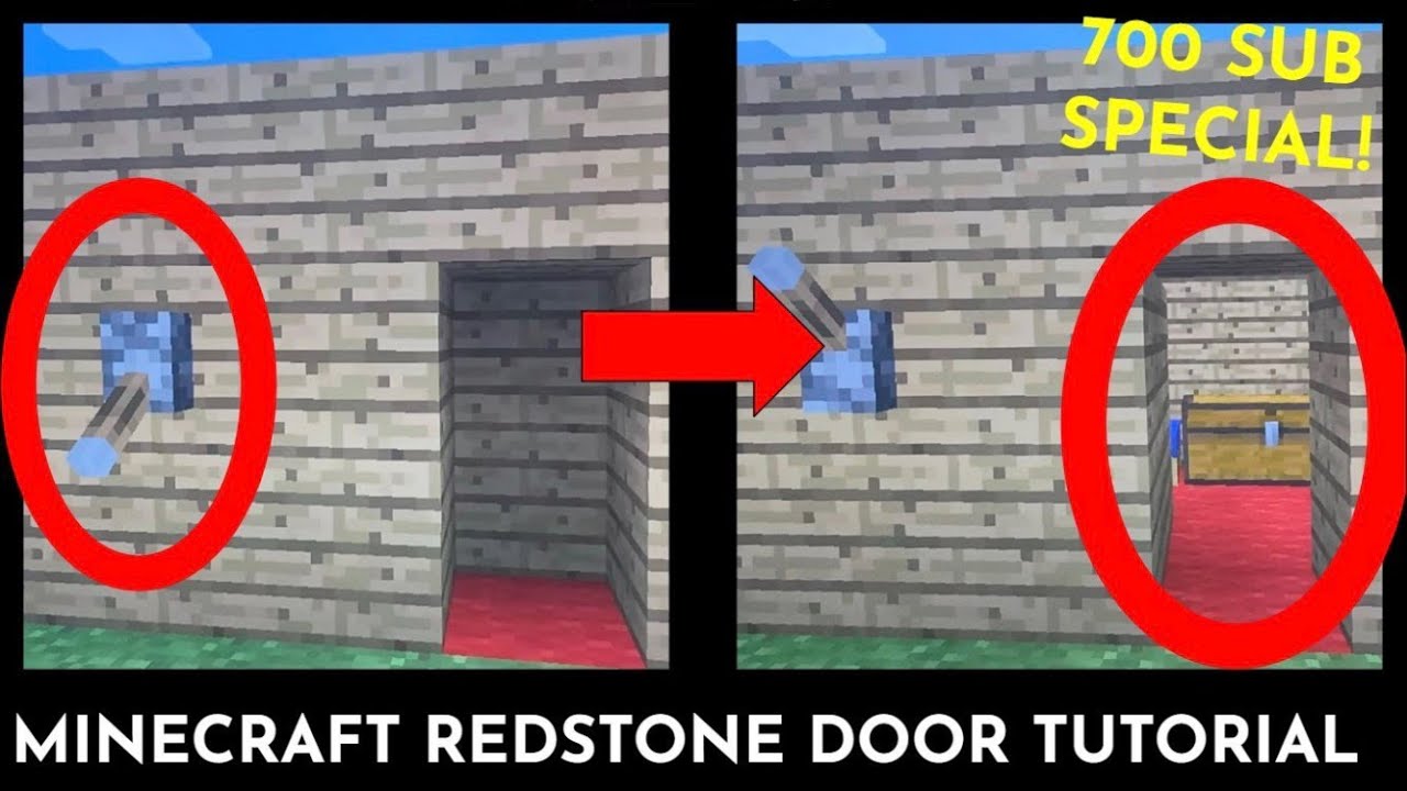 Minecraft Redstone Door Tutorial (700 SUB SPECIAL!) - YouTube
