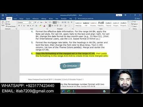Excel Module 2 SAM End of Module Project 1 | NP_EX19_EOM2-1 | First ...