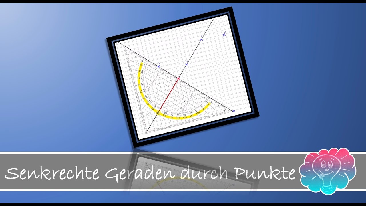 Senkrechte Geraden durch Punkte zeichnen - YouTube