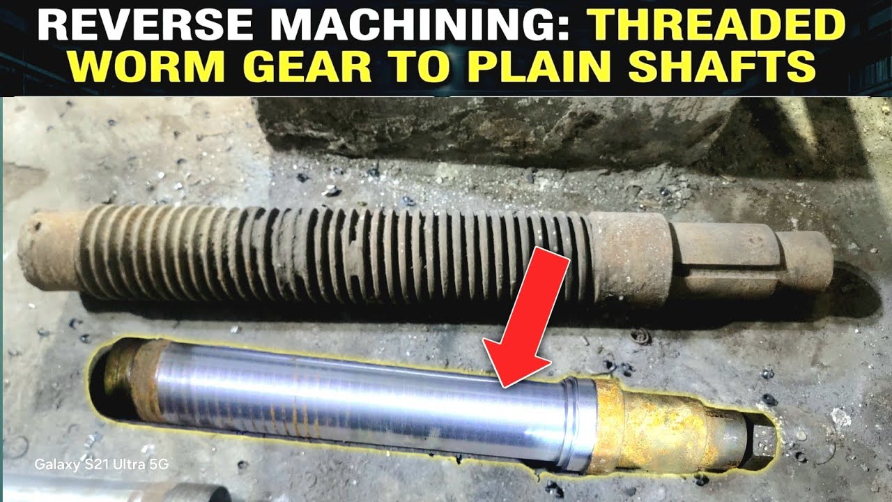 Threaded Shaft to Smooth Shaft | Lathe Machining Transformation - YouTube