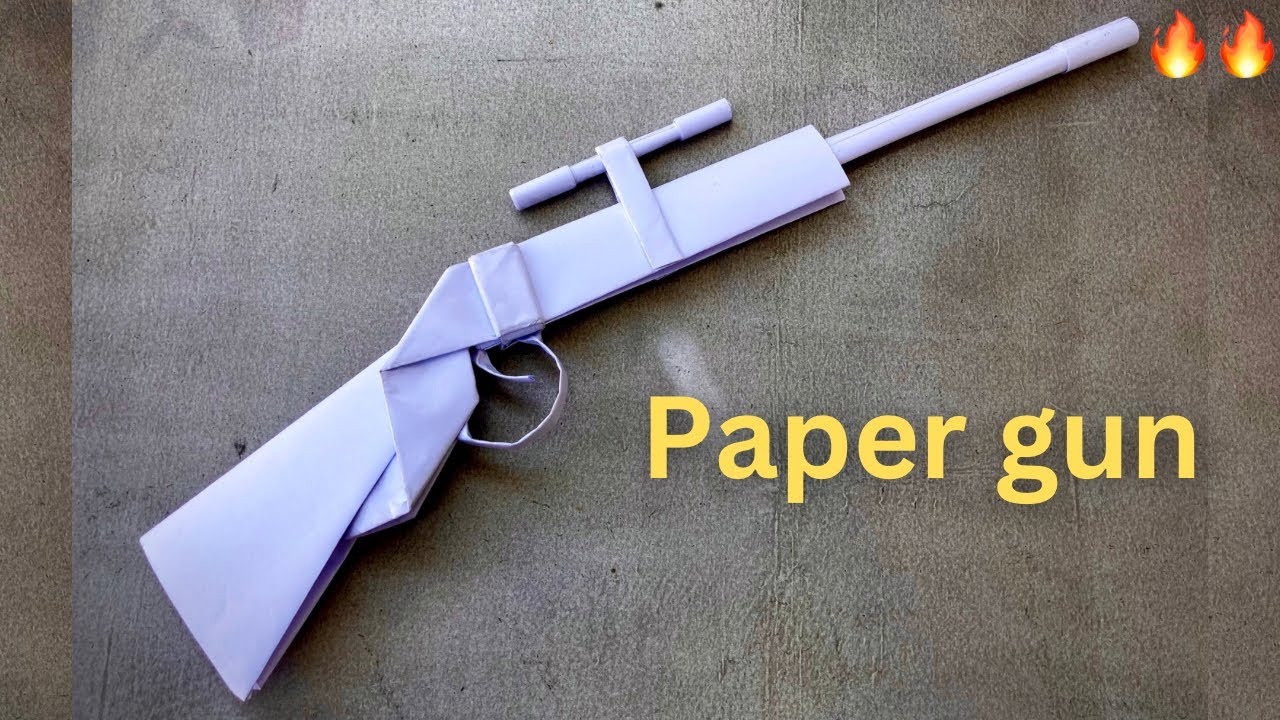 How to make paper gun | Origami | DIY paper gun easy tutorial - YouTube