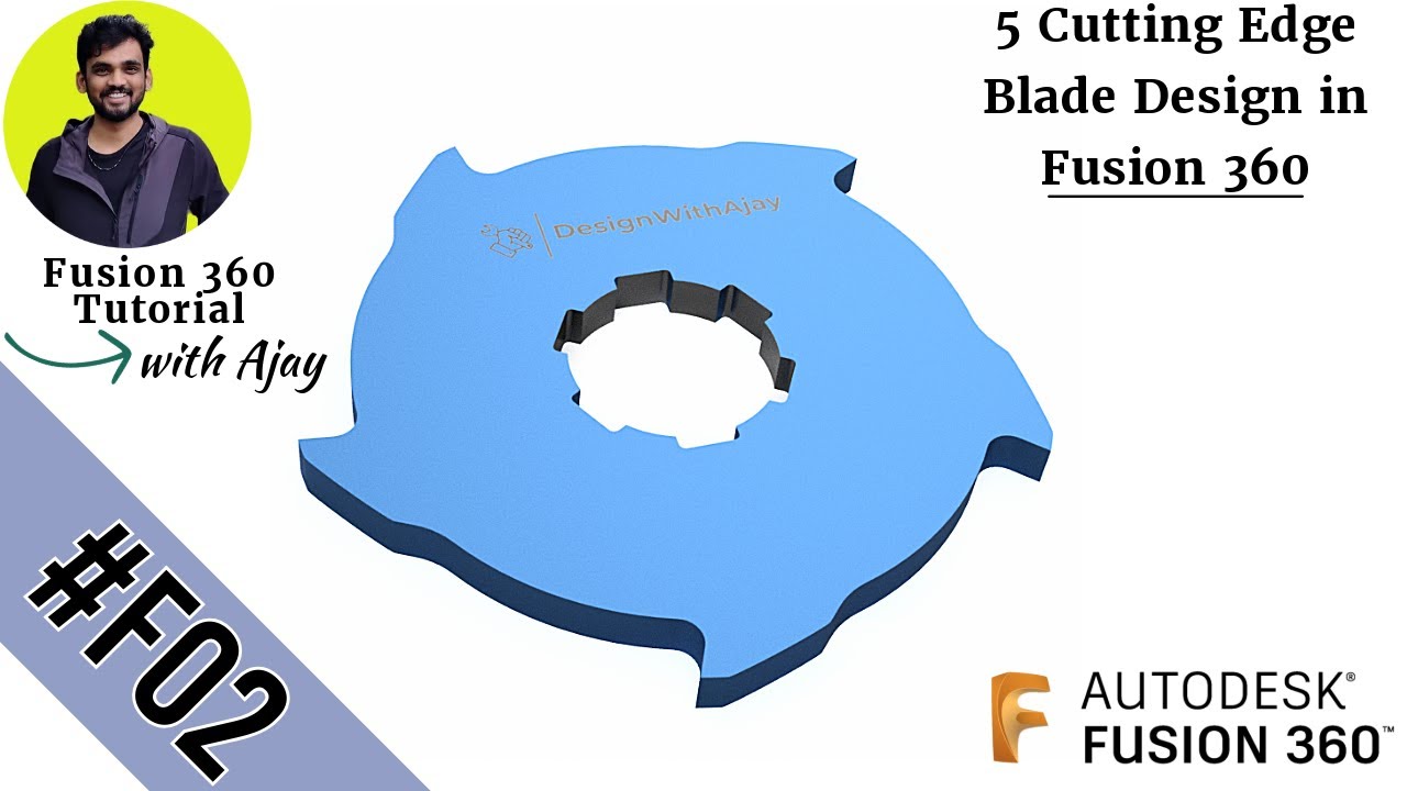 How to Design a 5 Cutting Edge Blade Design in Fusion 360 |#Fusion360 ...